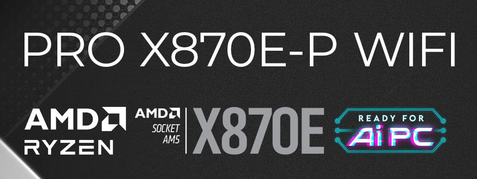 MSI PRO X870E-P WIFI AM5 ATX AMD Motherboards, USB 4.0 (40G),4x SATA 6Gb/s,Wi-Fi 7, Triple M.2 ...